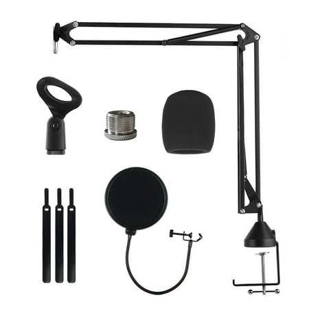 Metal Table Clamp Multipurpose Adjustable Angle Microphone Stand Heavy ...