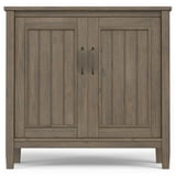 Simpli Home Lev SOLID WOOD 32 inch Wide Contemporary Low Storage ...