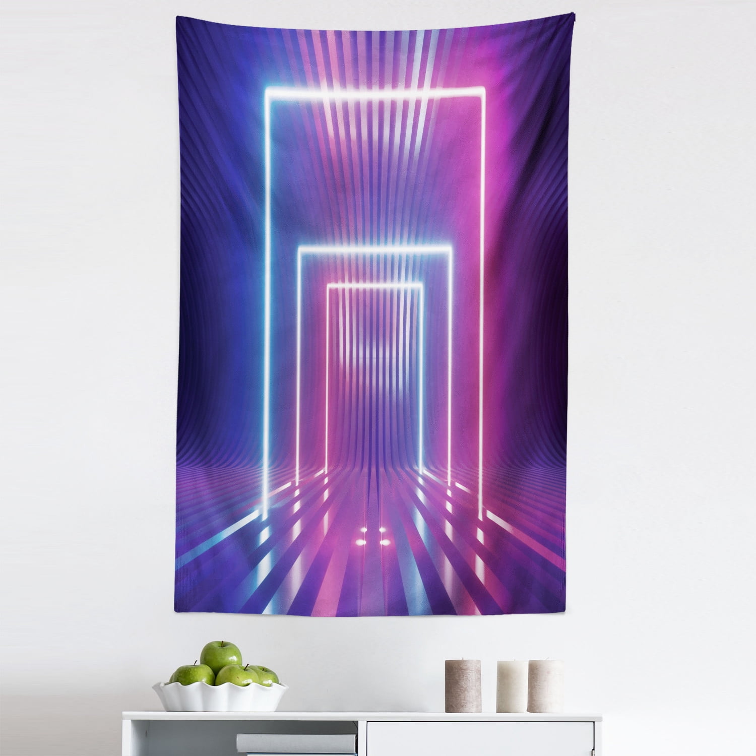 Abstract Tapestry, Modern Futuristic Gates of Technological Disco Funk ...