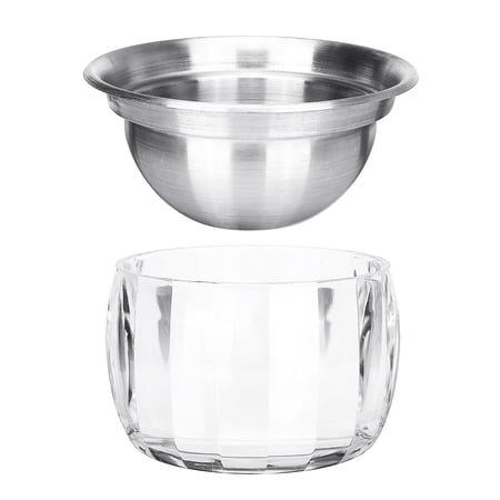 Stainless Steel Dip Chiller Bowl with Acrylic Ice Chamber Bowl Base ...