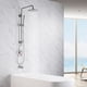 sumerain Brushed Nickel Retrofit Shower Systems with 9 Inch Rain Shower ...