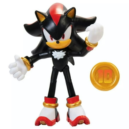 Sonic the Hedgehog 4 Inch Action Figure | Shadow w/ Super Ring ...