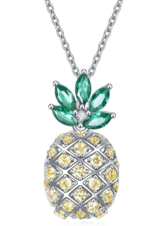 Pineapple Necklace Sterling Silver