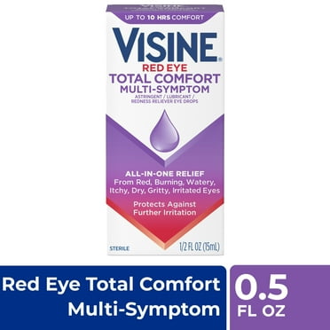 Visine Max Strength Redness Relief Formula Eye Drops, 0.5 fl. oz HSA ...