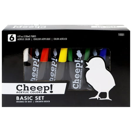 Cheep Acrylic Paint Set 4oz 6 Color - Walmart.ca