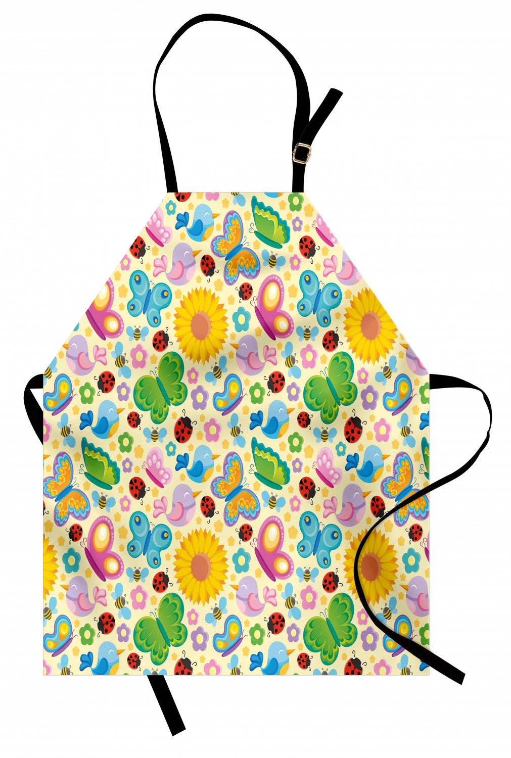 Nursery Apron Spring Themed Vivid Colored Seasonal Elements Blooming ...