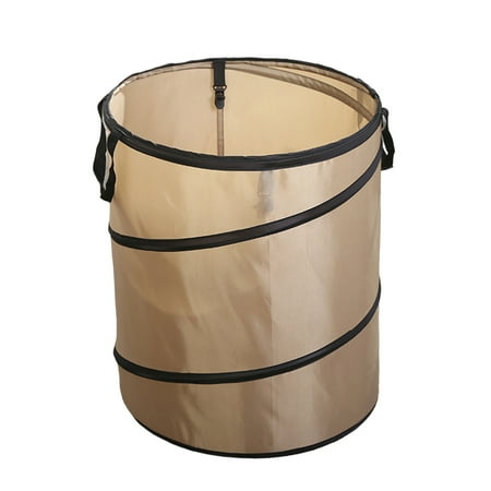 Visland Waste Bucket Easy to Carry Stackable Foldable Plastic Leaf Bag ...