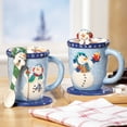 Collections Etc Snowman Holiday Mug and Spoon Gift Set - Walmart.com