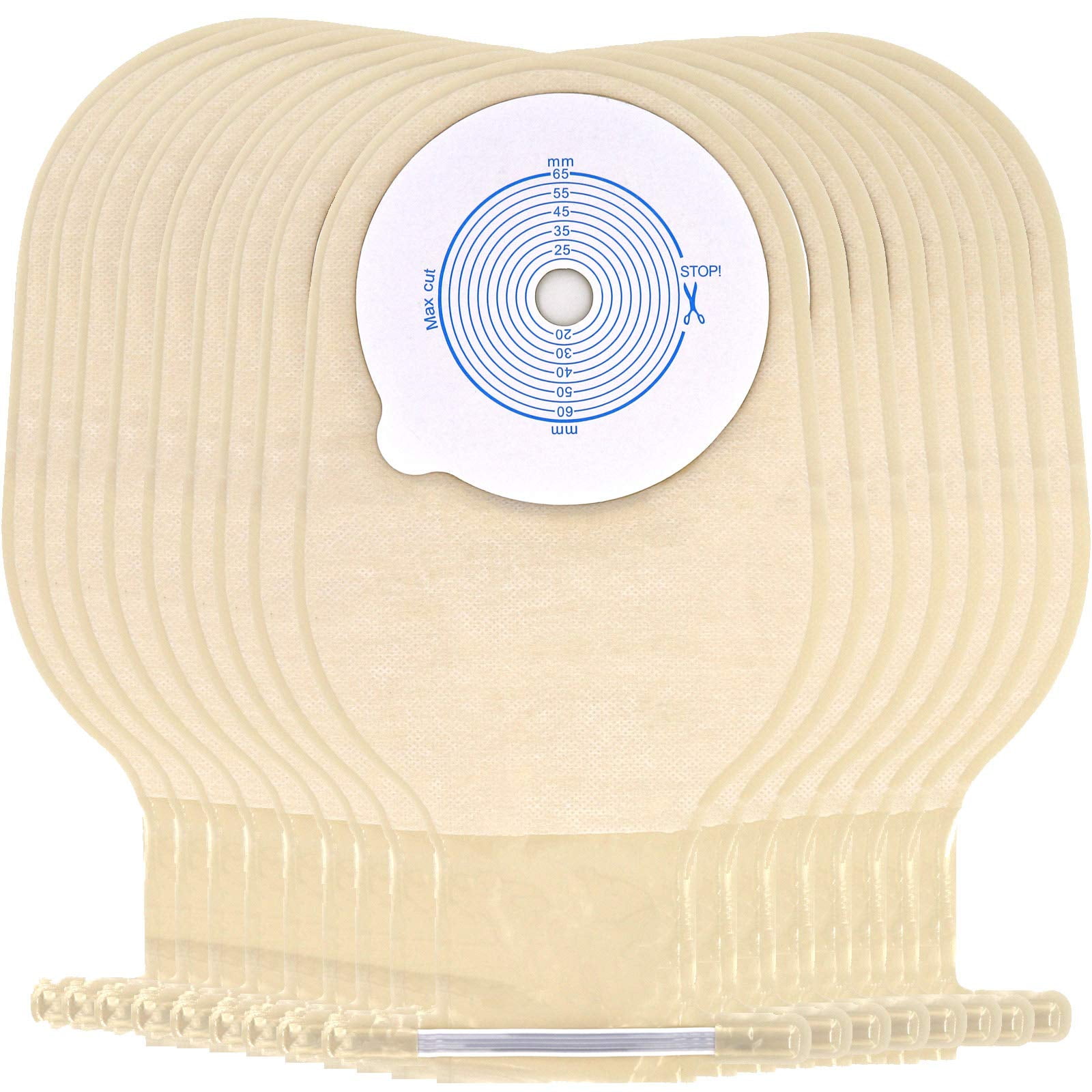 Ostomy Colostomy Supplies, 20 PCS Colostomy Bag, One Piece Drainable ...