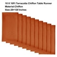 Pesonlook 10 Pcs Chiffon Table Runner 10Ft -28x120 Inches Terracotta ...