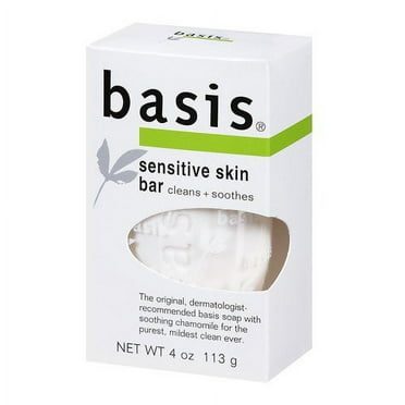 Basis Gentle Face & Body Bar Soap, Fragrance-Free Moisturizer for Dry ...