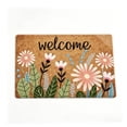 AOMXGD Floral Print Entryway Floor Mat, Dotted Anti-Slip Base Polyester ...