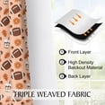 Football Coffee Cup Orange Pattern Blackout Curtains,Triple Weaved ...
