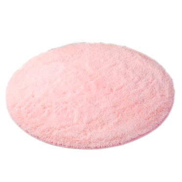 48.03x48.03 inches Soft Round Area Rug for Bedroom, Modern Fluffy ...