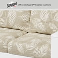 Better Homes & Gardens Ezra Outdoor HDPE Sofa, White with Neutral Palm ...