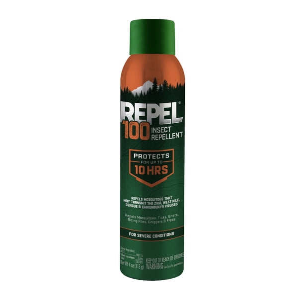 Repel 100 Insect Repellent, For Severe Conditions, Aerosol Spray, 4 ...