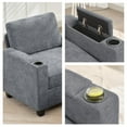 JUSTLET Accent Chair with Storage Ottoman, Upholstered Armchair Single ...