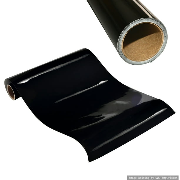 Angel Crafts Permanent Glossy Black Adhesive Vinyl Roll - 12"x8'ft ...
