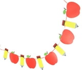 1 Set of Apples and Pencil Back to School Banner Apples Pencil Garland ...