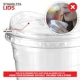 Stock Your Home, 20 oz Clear Plastic Cups with Lids, Reusable, Sip Lids ...