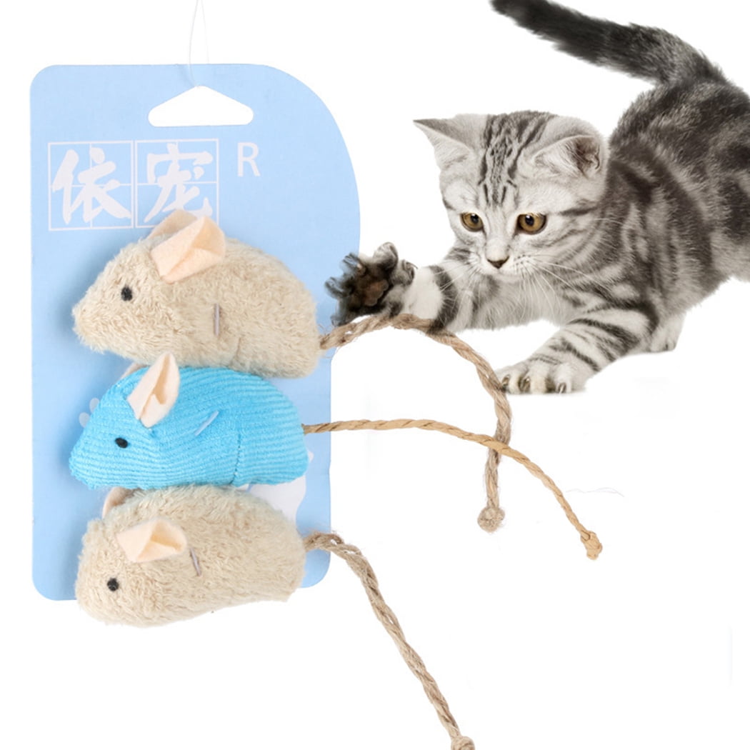 Click here for Nobrand 3pcs Cat Toys Artificial Plush Mouse Catni... prices