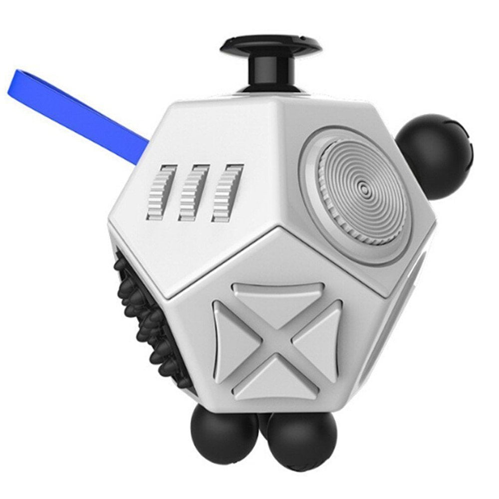 12-Sided Fidget Toy with Convenient Strap Figet Cube 2nd Gen - Walmart ...