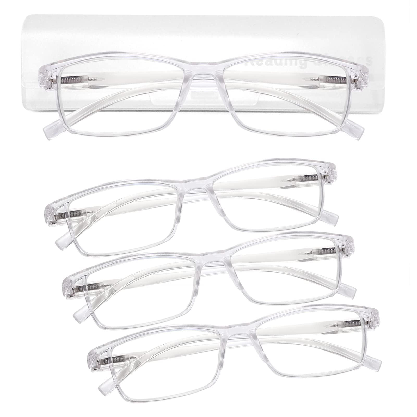 LUFF 4Packs Resist Blue-Ray Resin Reading Glasses for Man/Woman,2.5x ...