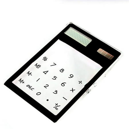 8 Digit Calculator Touch Screen Ultra slim Transparent Solar Stationery ...