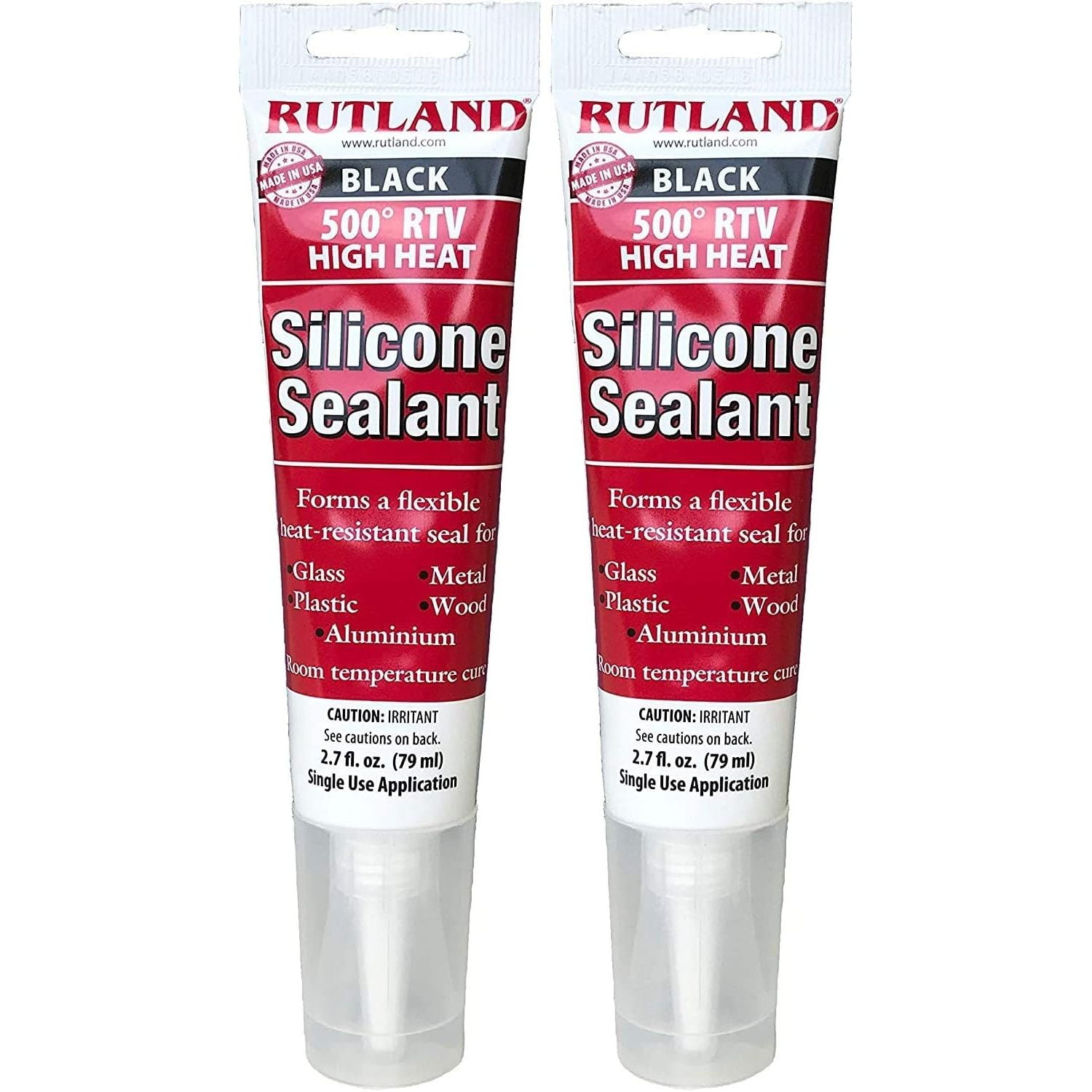 Rutland 500°RTV High Heat Silicone (Black) 2.7 Oz. Tube. 2-Count ...