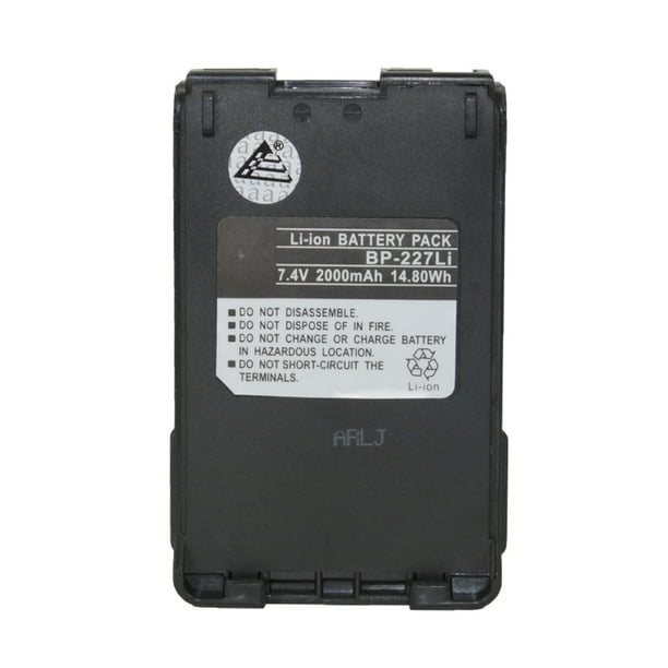7.4v 2000mAh Li-ion Radio Battery for for ICOM BP-227 BP-227Li IC-F50 ...