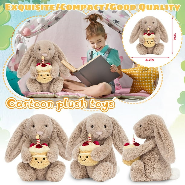 Jellycat Bunny Soft Plushies Toys 12", Cuddly Bunny Soft Stuffed Animals Plush Toys Doll ...