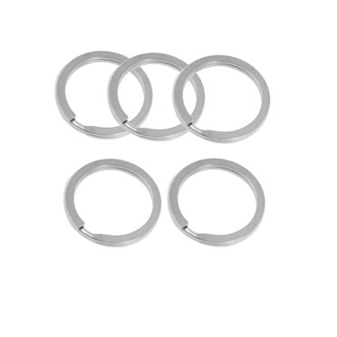30pcs Flat Key Rings Key Chain Metal Split Ring (Round 3/4 inch ...