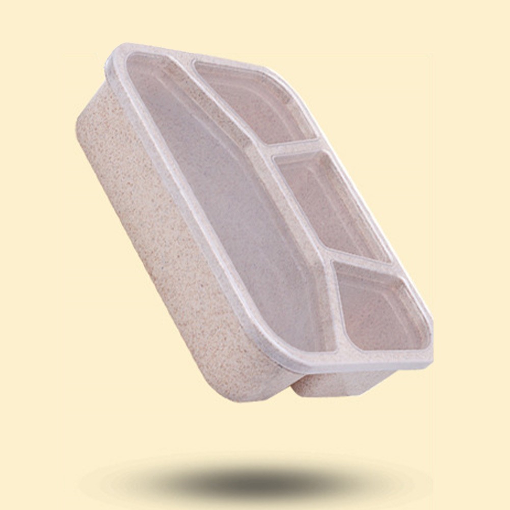 Four Compartments Food Container School Lunch Box Bento Storage Boxes ...