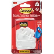 Command Single Point Hook,Molded Plastic,1In,PK2 17304 - Walmart.com