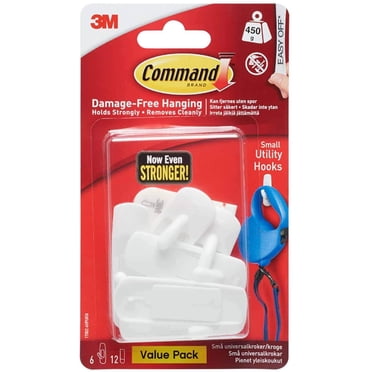 Command Single Point Hook,Molded Plastic,1In,PK2 17304 - Walmart.com