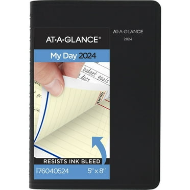 AT-A-GLANCE DayMinder 2024 Basic Daily Planner, Wirebound Appointment ...
