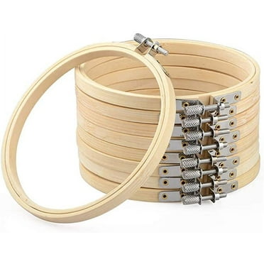 Embroidery Hoops, Bamboo Hoops with Adjustable Screw for Home Ornaments ...