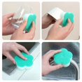 3 Pieces Peacock Blue Flower-Shaped Cleaning Sponges - Super Absorbent ...