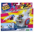 Marvel Superhero Toys Set: Stunt Squad Tower Smash Playset with Captain ...