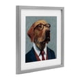 Stupell Industries Bark Kent Portrait Gray Framed Print Under Glass ...