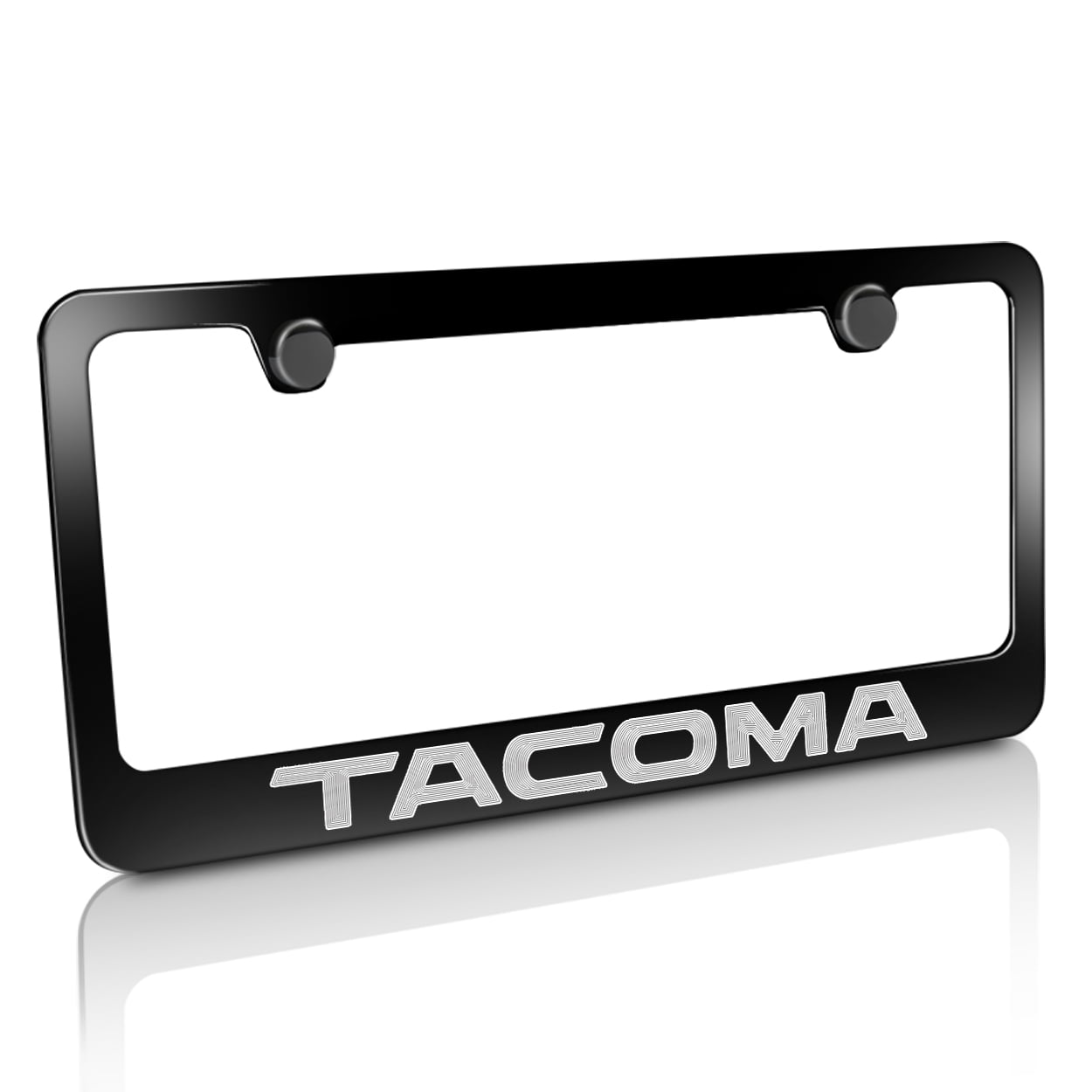 Toyota Tacoma High-Quality Black Metal License Plate Frame, Engraved ...