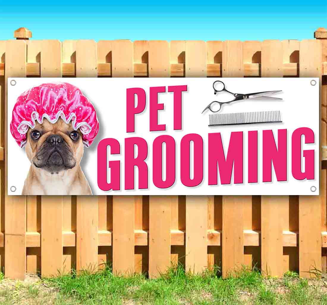 Pet Grooming 13 oz Vinyl Banner With Metal Grommets - Walmart.com