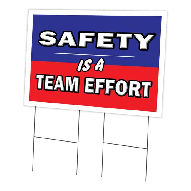 SignMission C-2436 Safety Is A Team Effort 24 x 36 in. Yard Sign ...
