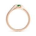 2wist Designs 18K Rose Gold Plated Open Circle Emerald Round Shape ...