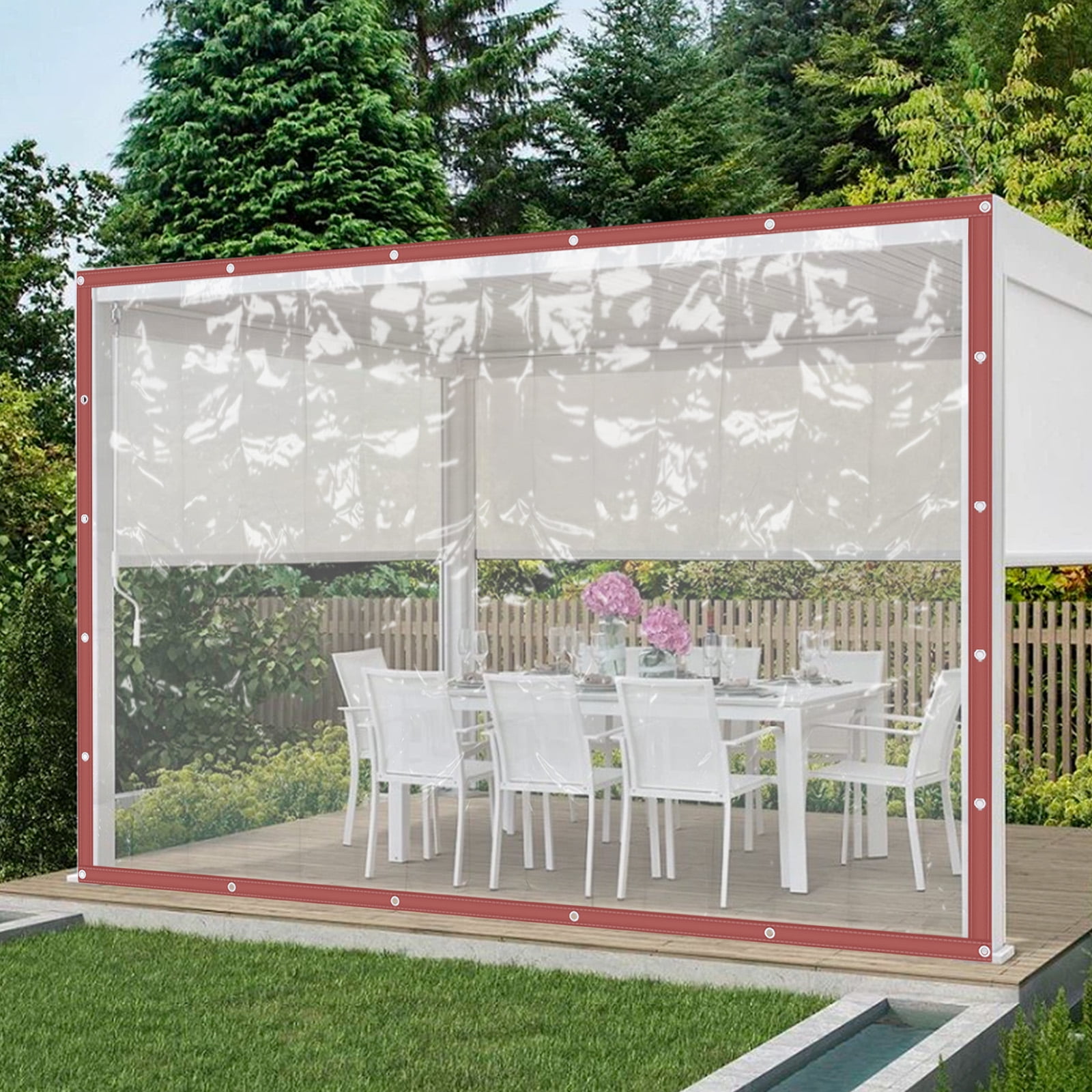 Anqidi Commercial Grade Waterproof Awning, Clear PVC Rainproof ...