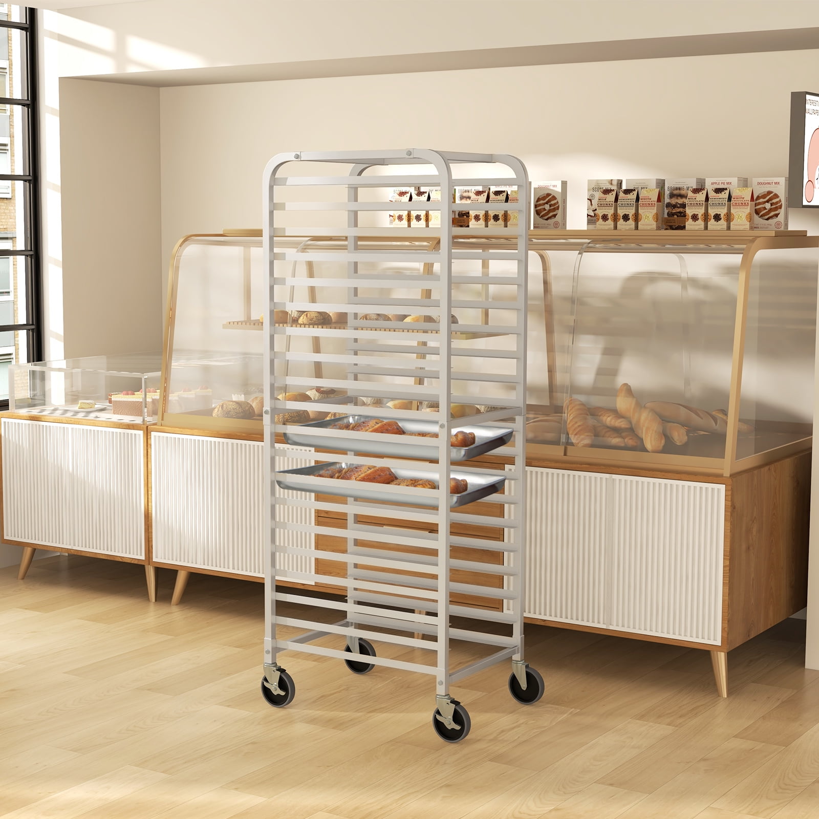 Bread Pan Rack ROVSUN 20-Tier Stainless Steel Bakery Rack - Commercial ...