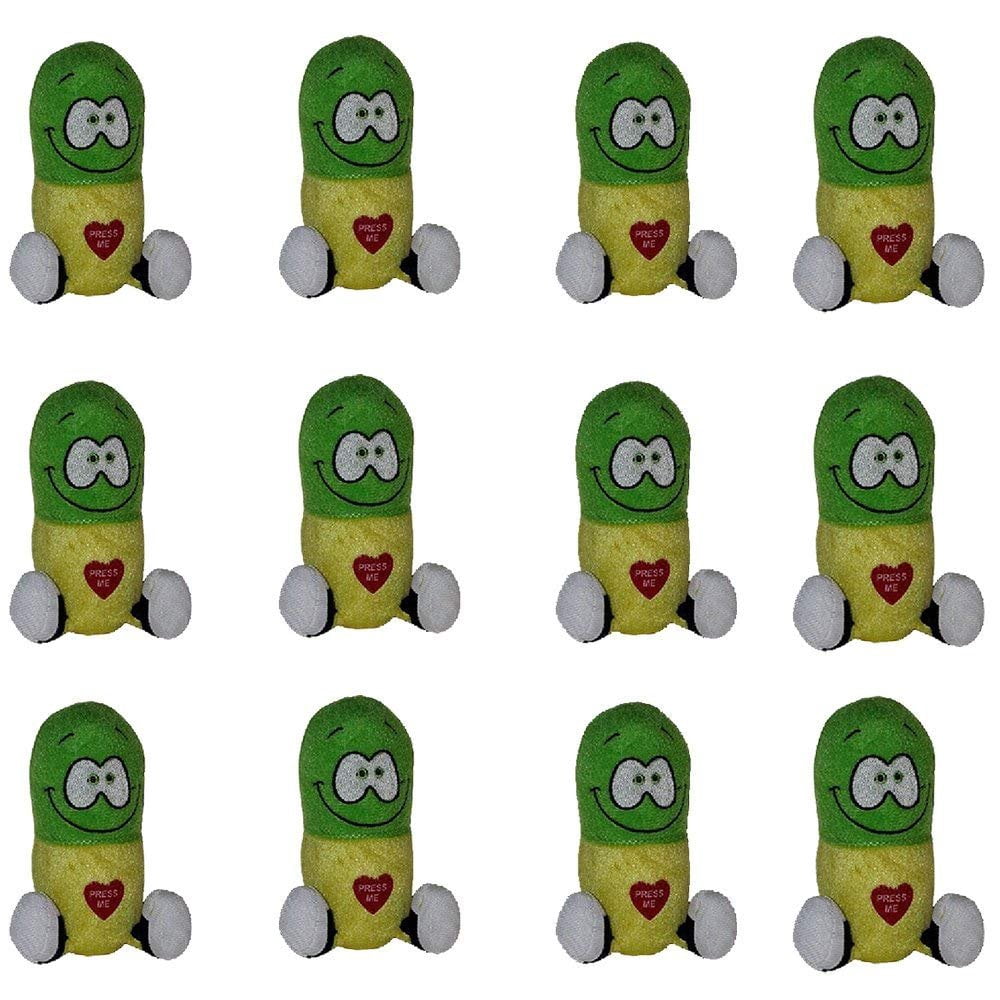 5" Inch Plush Giggling Happy Pill in Green and Yellow Set of 12 ...