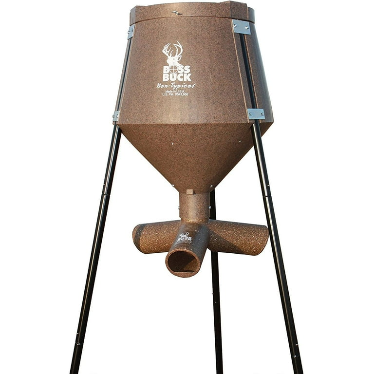 Deer Feeder 500 LB Stubby With Varmint Guard - Automatic Stand & Fill ...