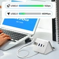 5Gbps USB HUB 3xUSB3.0 And Type C Adapter With Stand Multiple Port For ...