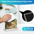 Acrylic Sign Holder 4x6, 15 Pack Clear Double Sided Menu Vertical ...